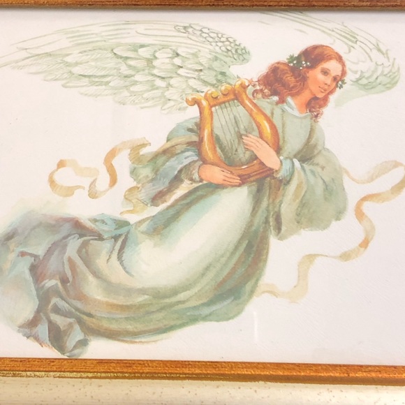 Vintage | Holiday | Vintage Framed Angel Picture | Poshmark